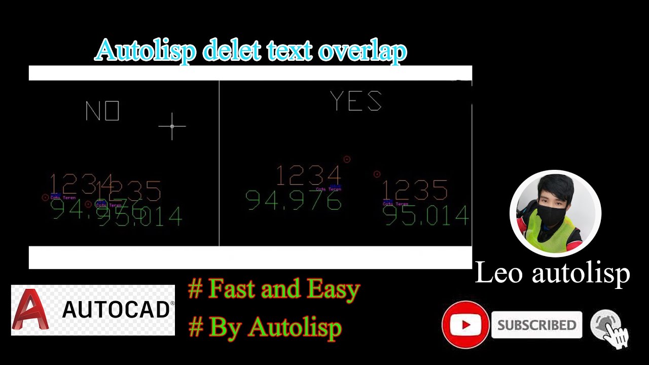 how to delete overlap text command