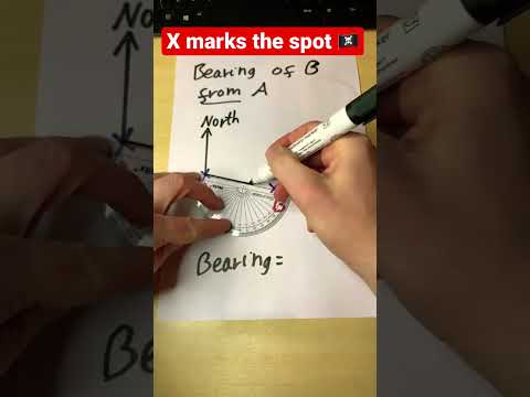 Finding Your Way: Using a Protractor to Draw Bearings with Confidence🧭 #shorts