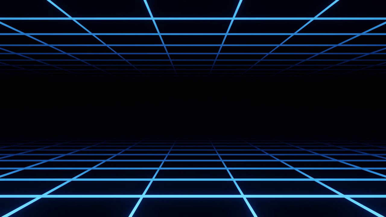 Synthwave Grid Background Video, Blue Neon Retro Sci-Fi Loop Motion Background | Free Stock Footage