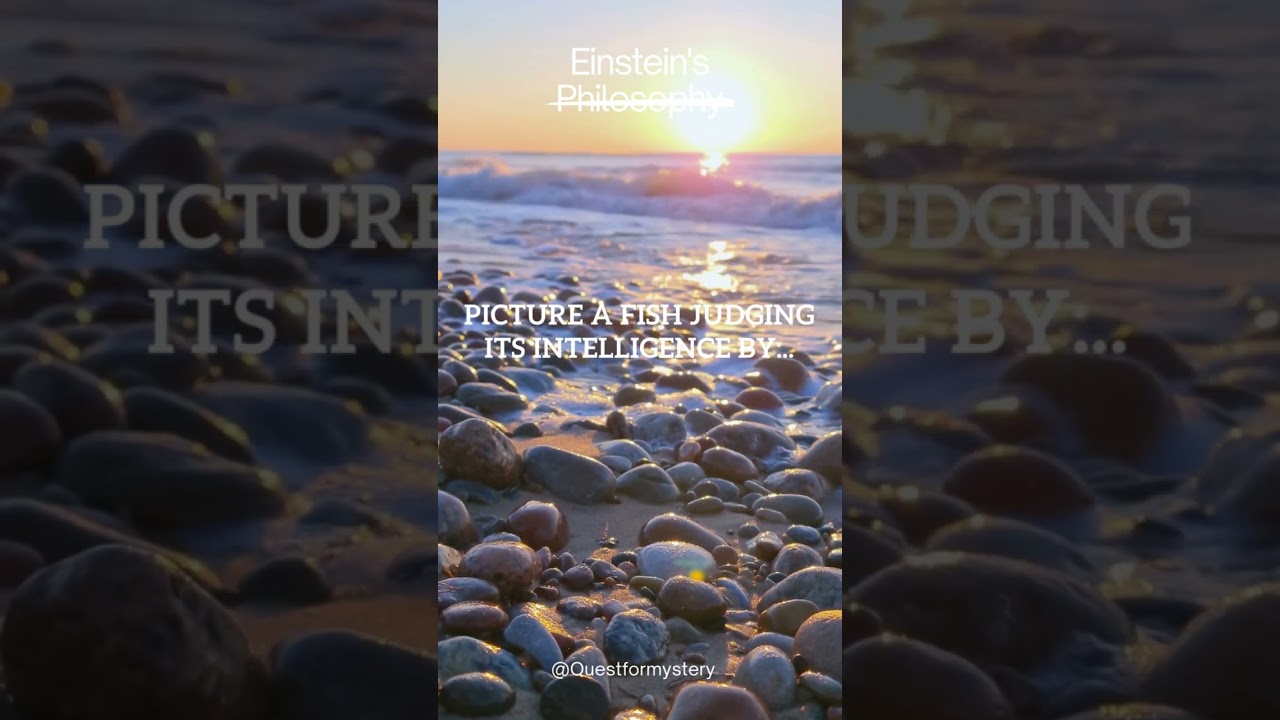 DON'T JUDGE A FISH BY CLIMBING TREES ... 🐟💯 #quotes no08 #einstein