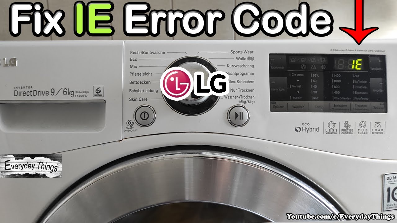How to fix LG Washing Machine IE Error Code