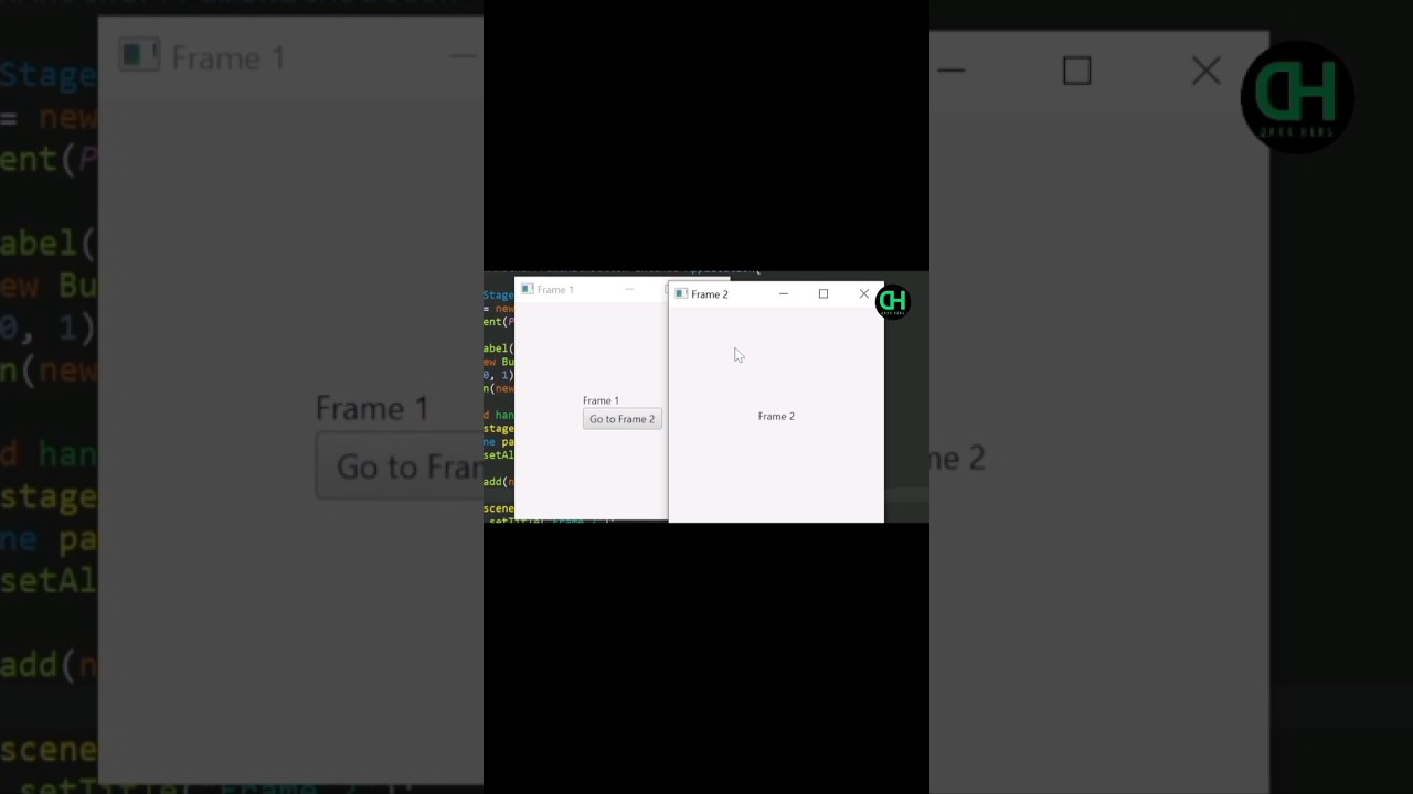 Open Second Frame on Button Click in JavaFX #DarkHers #darkhers #java #bhfyp #youtubeshorts #shorts