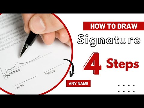 ✅ 4 Steps to Draw Signature any Name | How to Sign | Signature Style Of My Name #sign