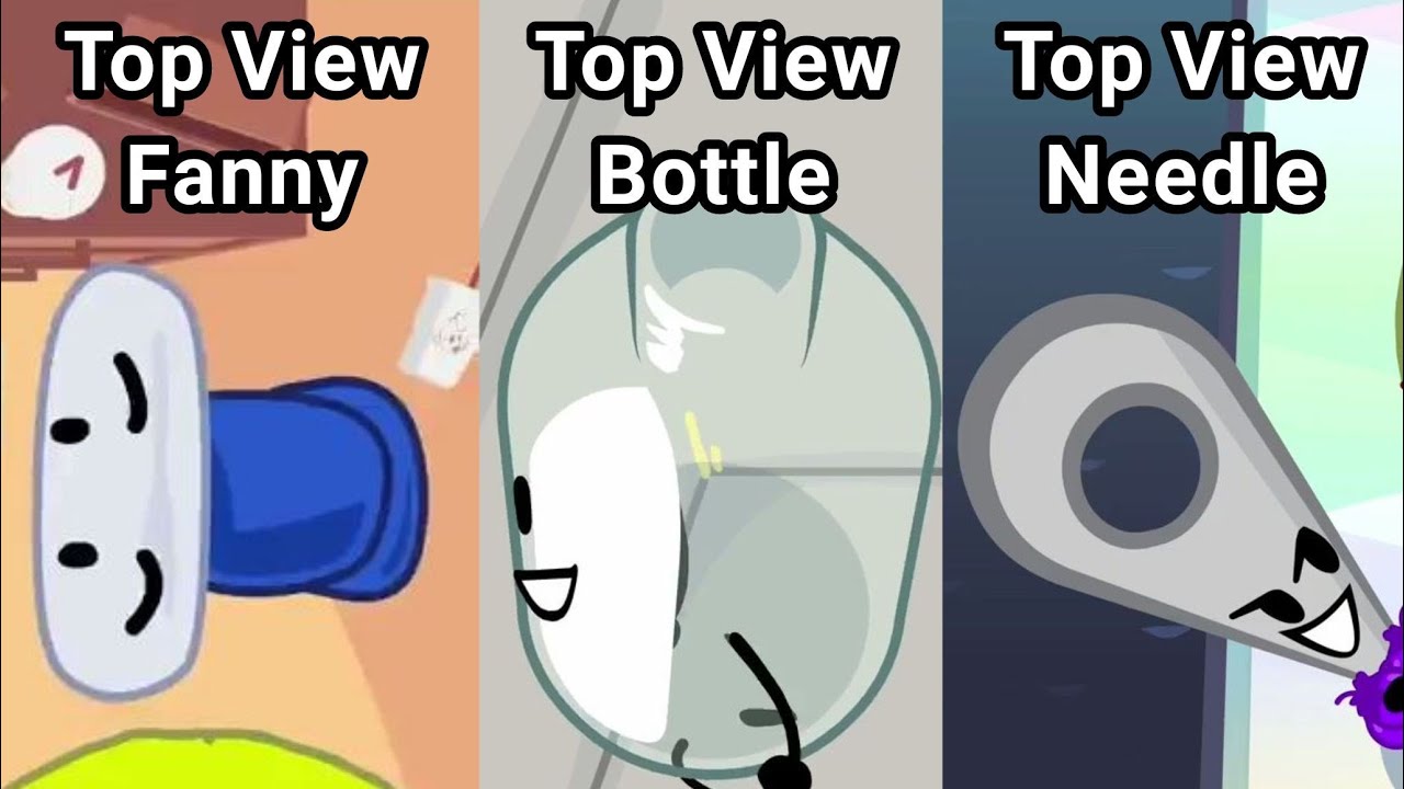All Top View BFDI Characters