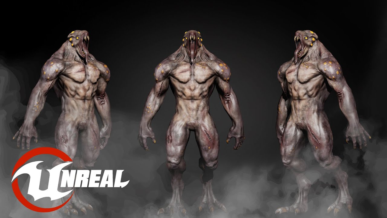 Animated Low poly Game Ready Monster5 / 3D