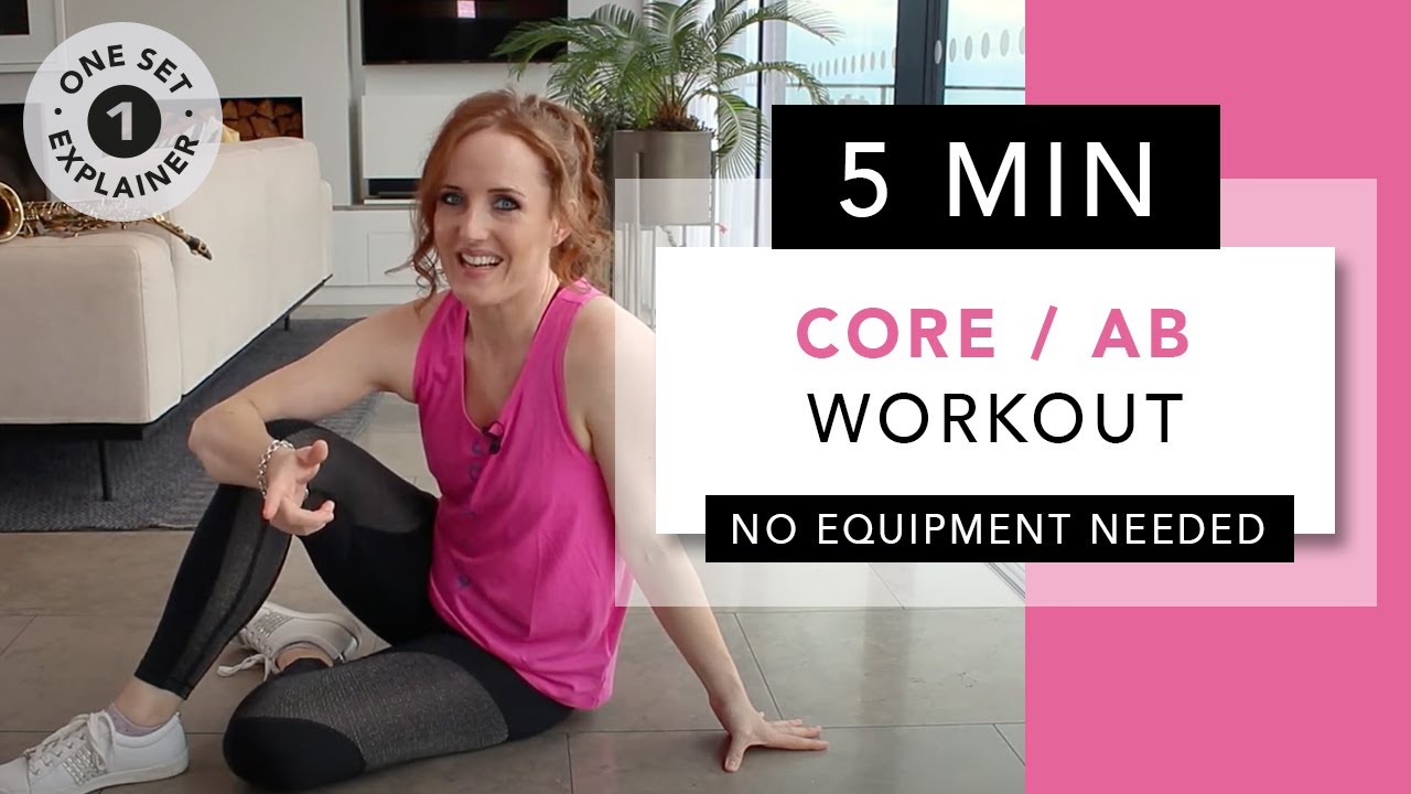 5 min Core / Ab Workout - One Set Explainer -  Three Two Run