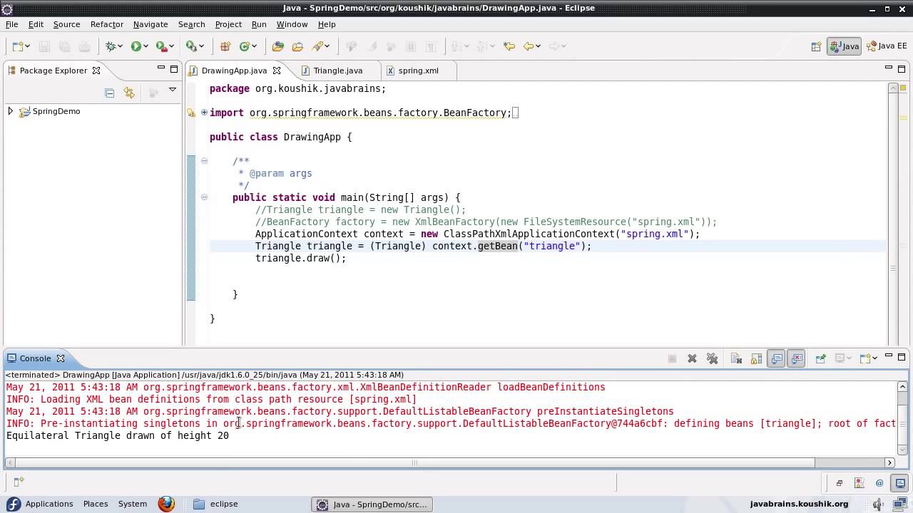 Spring Tutorial 06   Using Constructor Injection