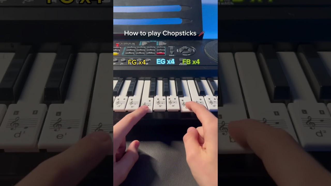 Chopsticks Piano Tutorial 🥢 #easy #piano #beginner #tutorial