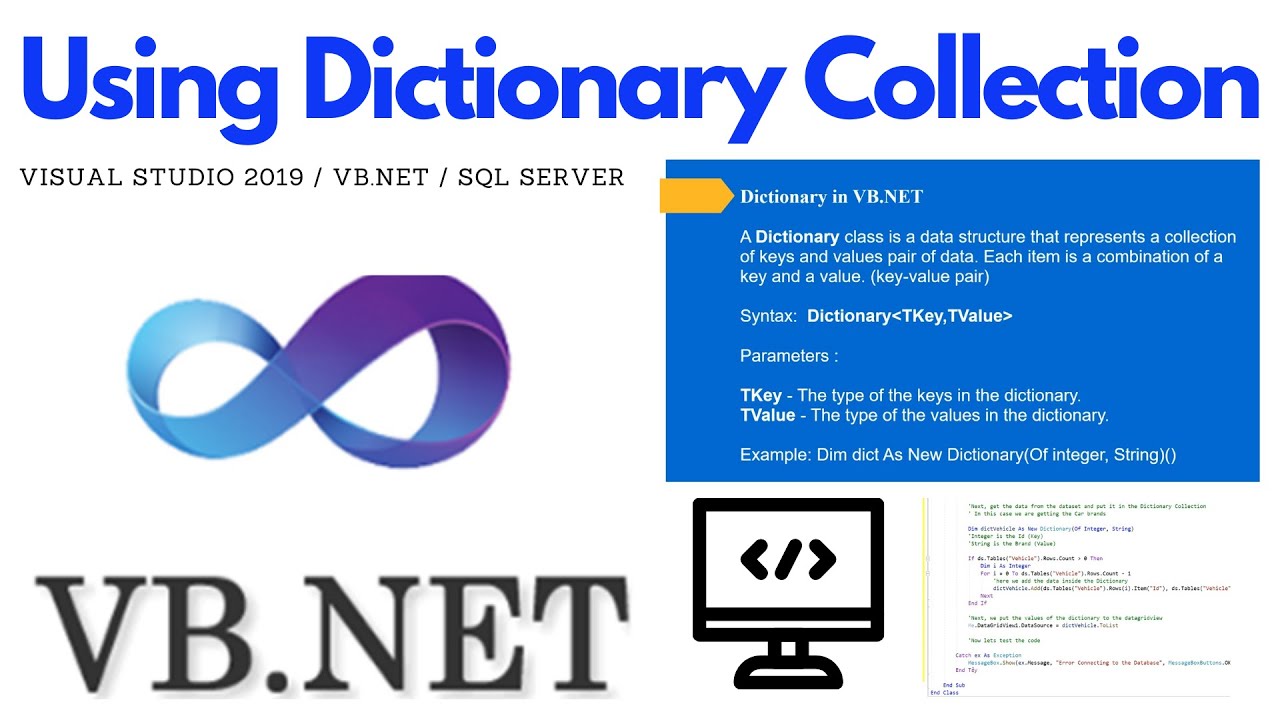 Using Dictionary Collection - VB.NET Forms #ezettutorial #vbnet