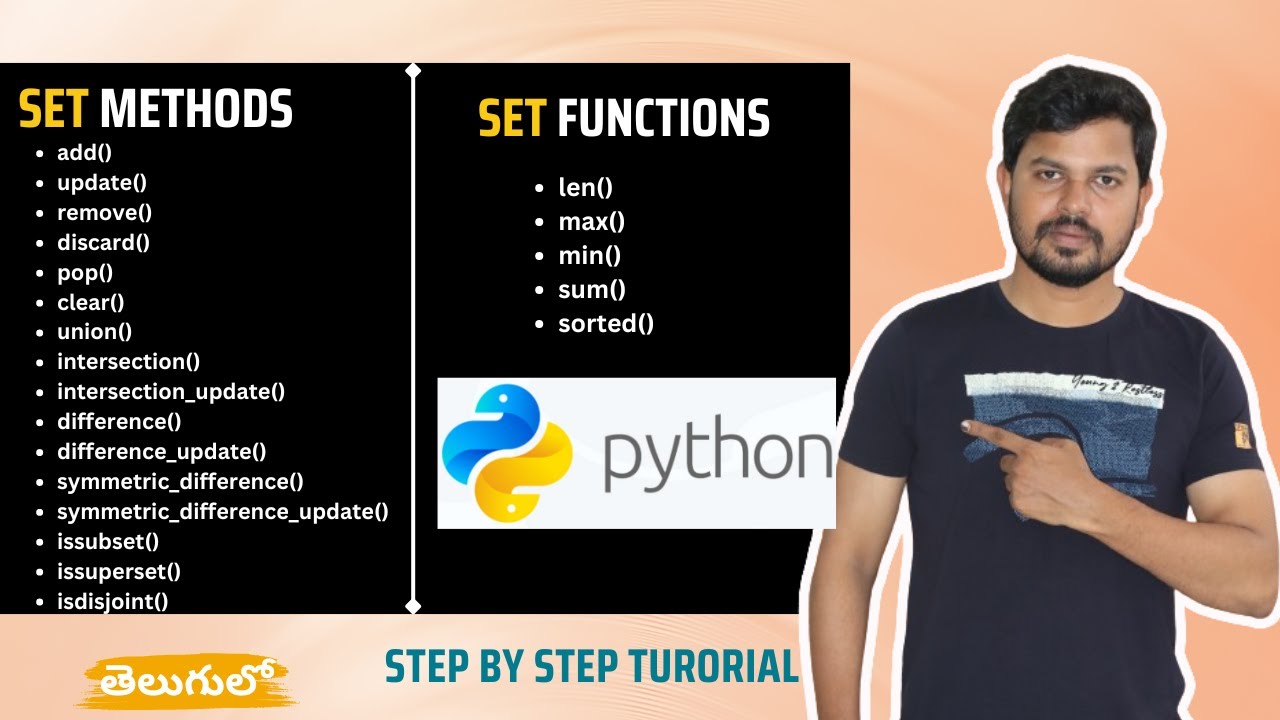 Python Tutorials For Beginners in Telugu - Tutorial 5 | Python Set DataType in Telugu