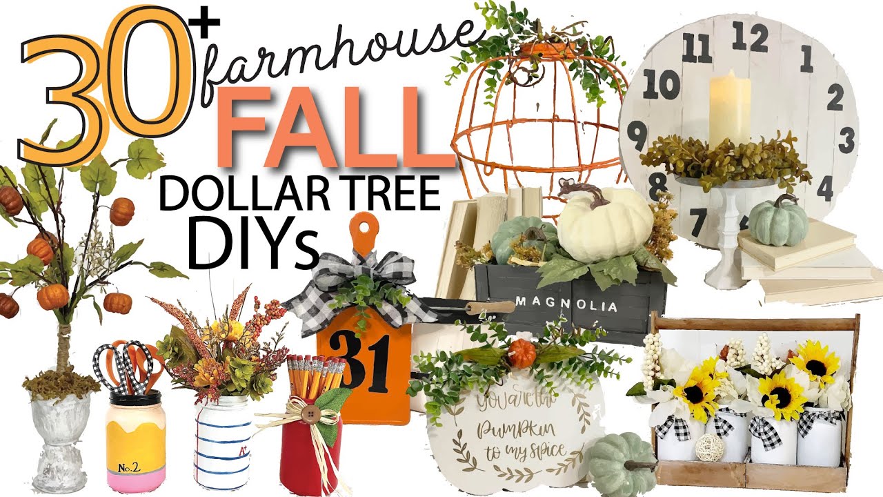 30 Fall HIGH END Dollar Tree DIYS | Farmhouse Dollar Tree DIYS | Autumn Crafts