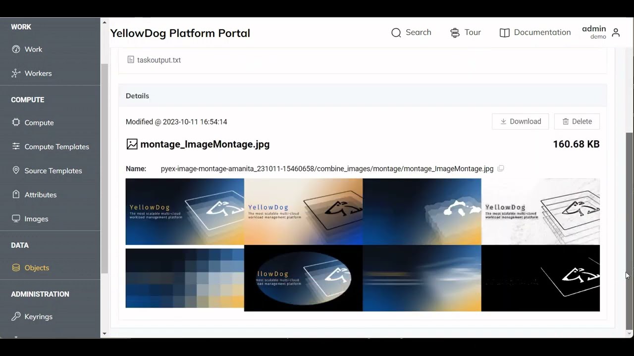 Executing a Hybrid-cloud workload through YellowDog