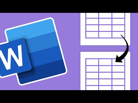 Continue (Split) Table Across Multiple Pages | Microsoft Word Tutorial