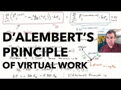 D’Alembert’s Principle of Virtual Work | Active Forces & Workless Constraint Forces | Lecture 18