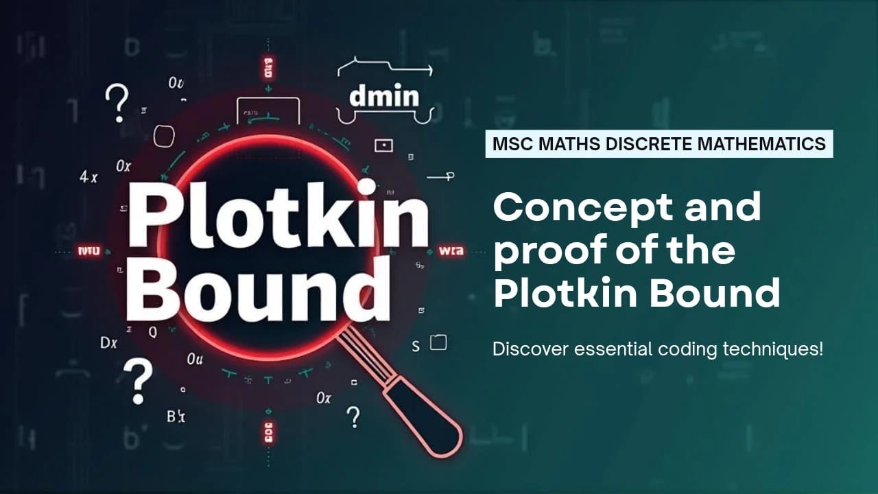 Plotkin Bound Explained Visually | Coding Theory Made Simple