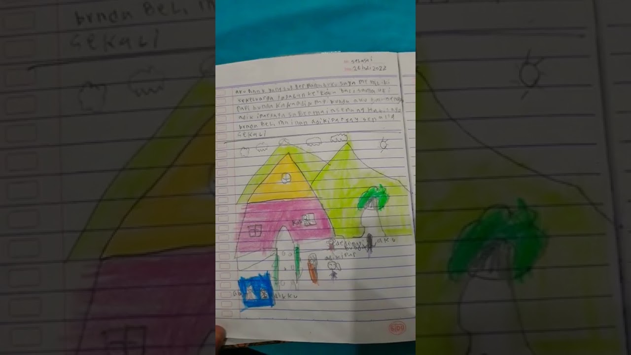 Membuat cerita tema keluarga #shorts#youtubeshorts#statuswa#sd#kelas2sd