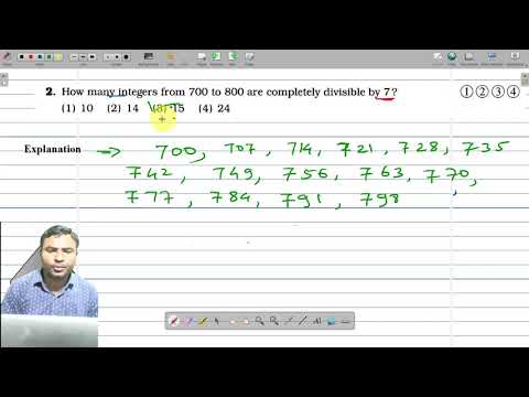 2. How many integers from 700 to 800 are completely divisible by 7? (1) 10 (2) 14 (3) 15 (4) 24