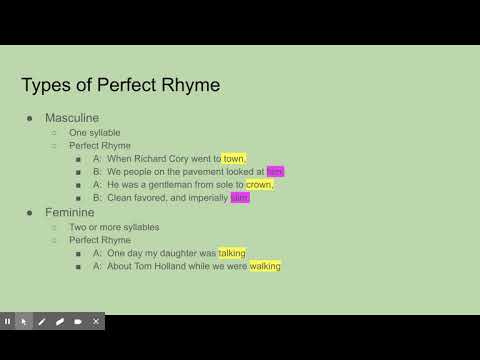 Rhyme Scheme and Why it Matters (Perfect, Near, and Eye)