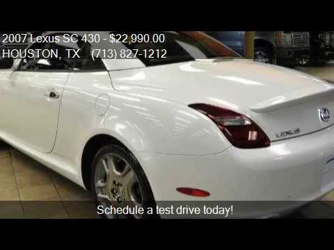 2007 Lexus SC 430 Base 2dr Convertible for sale in HOUSTON,