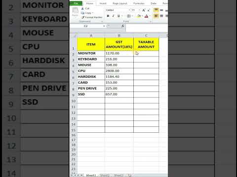 Calculate Taxable Value from Tax Amount