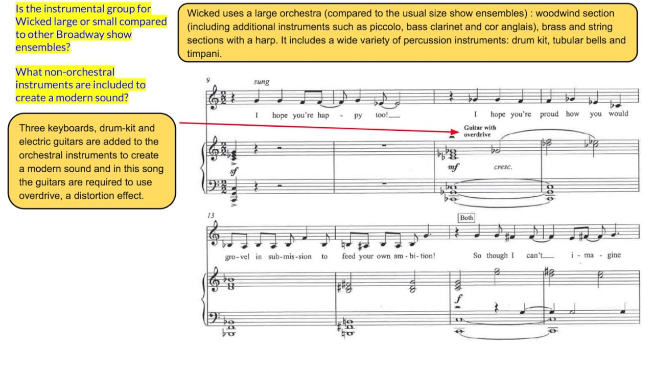 Defying Gravity - Wicked - Analysis 1 - ANSWER