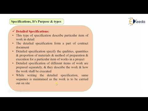 Specifications, Its Purpose and Types - Specifications and Rate Analysis