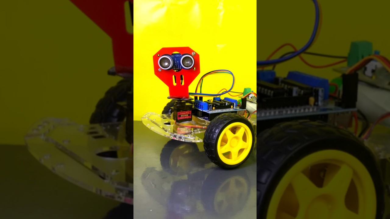 Obstacle Avoiding Robot Using Ultrasonic Sensor | #shorts