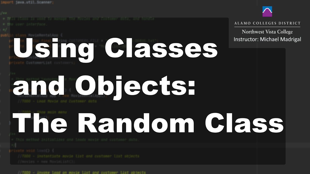 Java 1 Online, [3.04] Using Classes and Objects: The Random Class