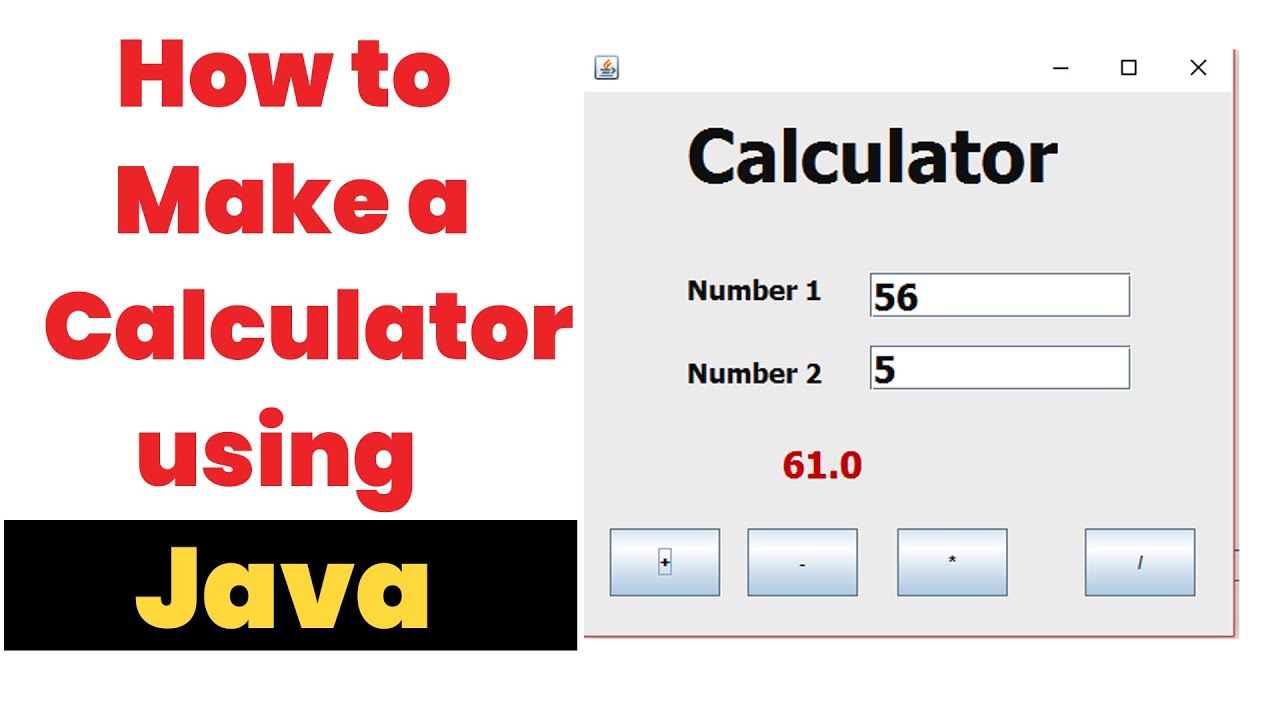 How to make a Calculator using Java