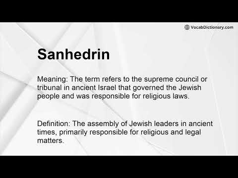 Sanhedrin Meaning