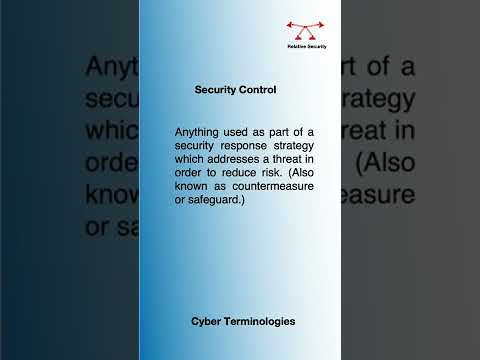 CyberSecurity Definitions | Security Control