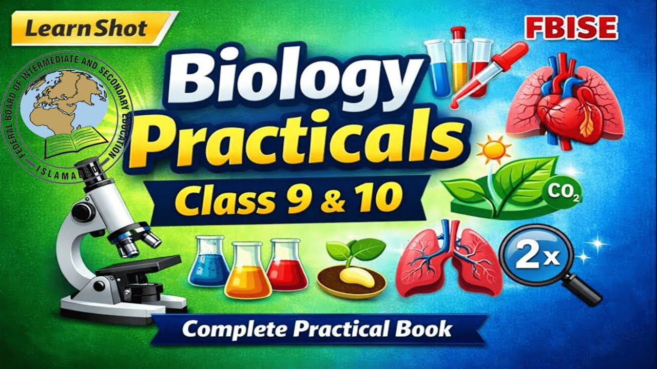 🔬 Class 9 & 10 Biology Practicals (PBA) | Complete Practical Book Explained | FBISE