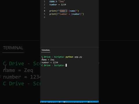 F-strings in Python are cool 😎