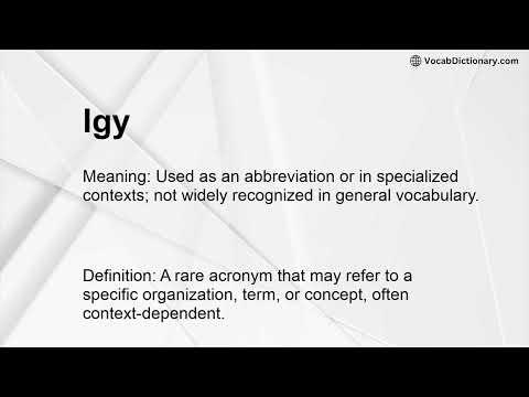 Igy Meaning