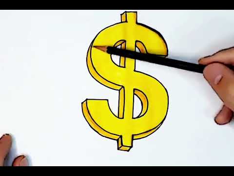 Dollar Logo Drawing - How to Draw a Logo Image - Step by Step Image Drawings