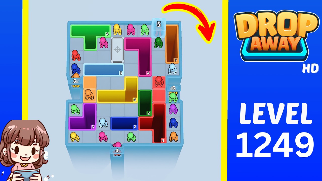 Drop Away Level 1249 Solution Walkthrough