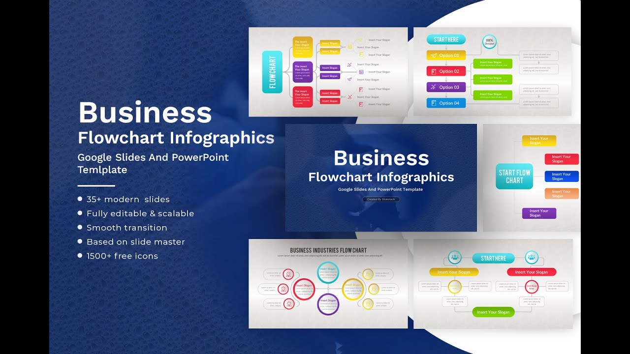 Business Flowchart Infographics Template
