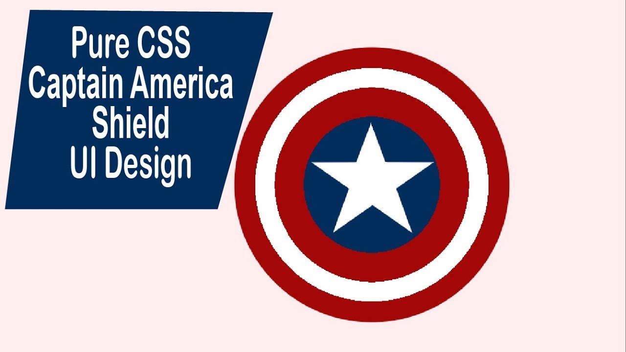 Pure CSS Captain America Shield UI Design