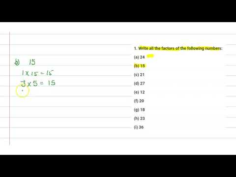 Write the factors of the number: 15