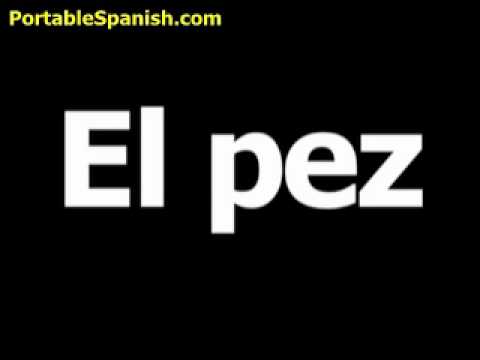 Spanish word for fish is el pez