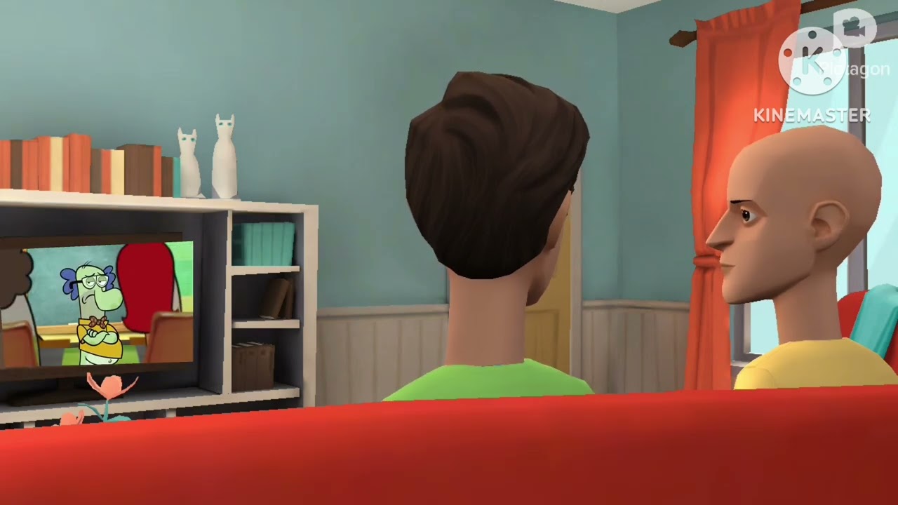 Caillou and Boris watch Fish Hooks on Disney Plus