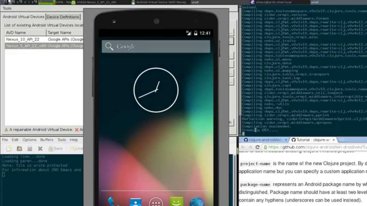 Clojure on Android - Setting up a project