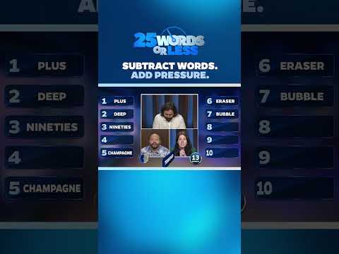Can they stay positive… or will things go negative? #25wordsorless #gameshow