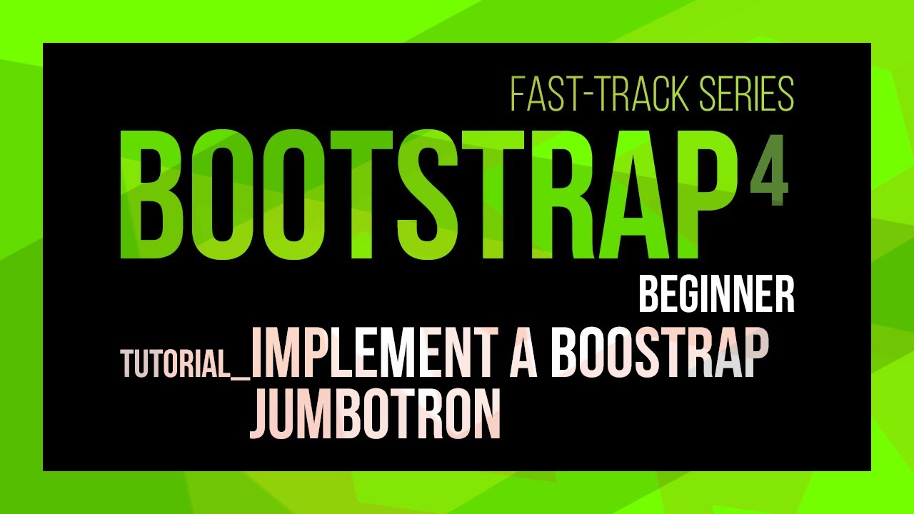 Implement a Bootstrap Jumbotron
