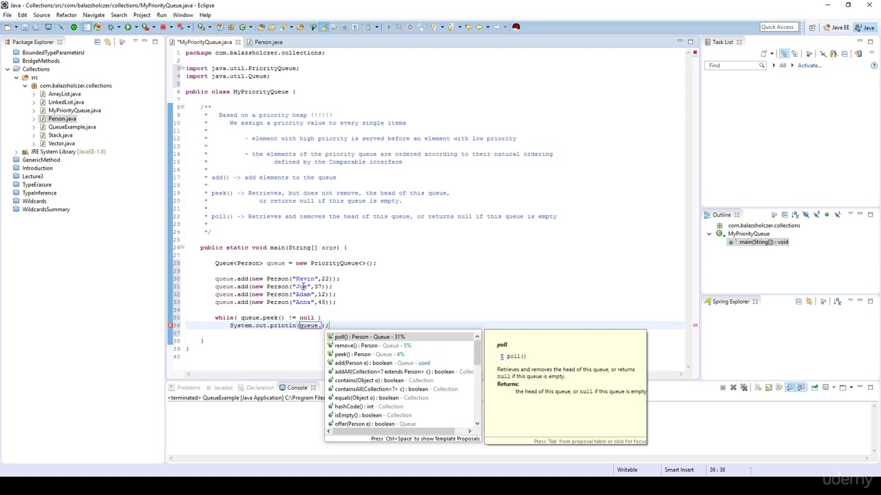 096 Heaps in java util PriorityQueue
