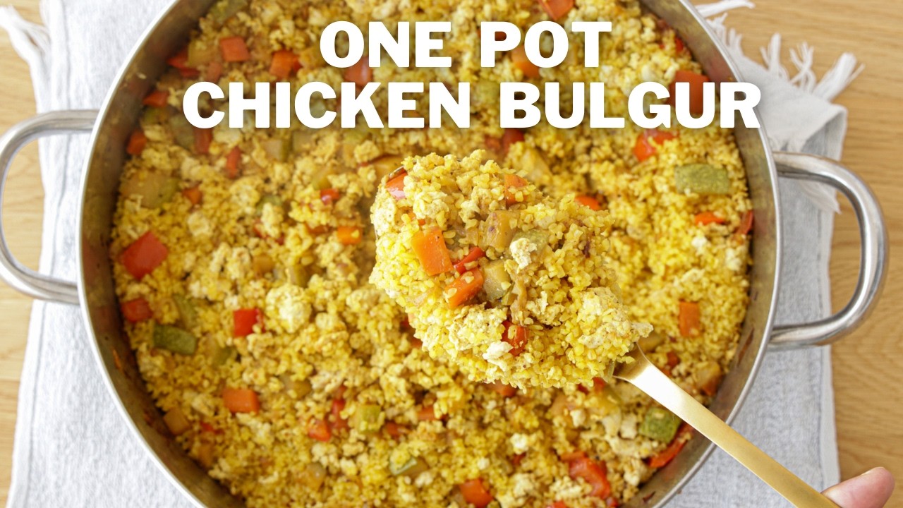 One Pot Chicken Bulgur Recipe - The Cooking Foodie