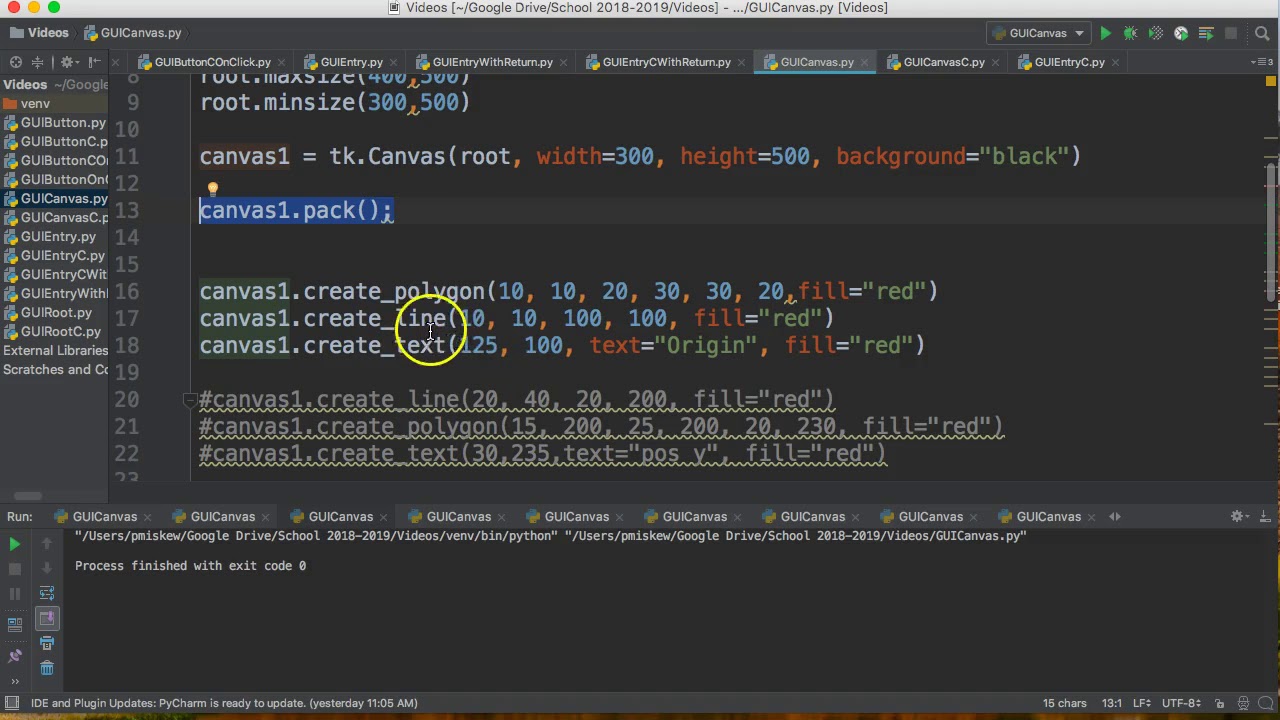 PYTHON 3 TKINTER - GUI CANVAS DRAWING