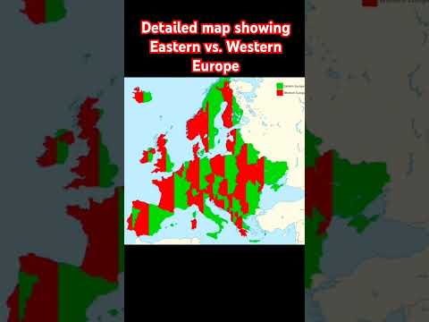 Detailed map showing Eastern vs. Western Europe