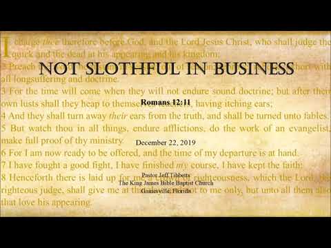 Romans 12:11 Not Slothful in Business