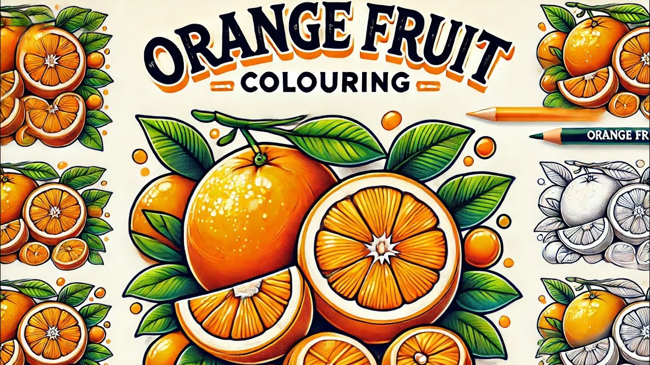 🍊 Orange Fruit Coloring | Fun & Easy Coloring for Kids and Beginners! 🎨@ASartsanddrawing